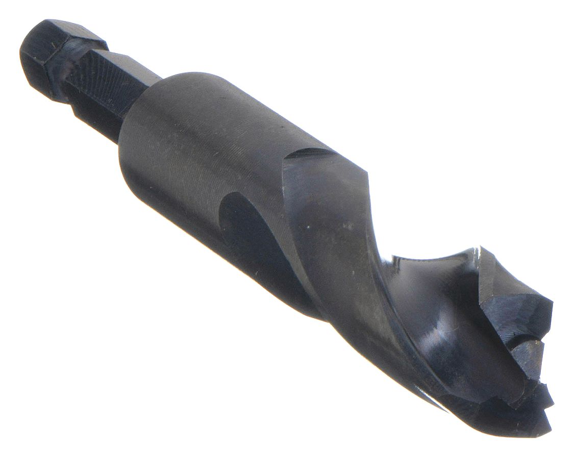 Twist Drill Bit, 11/32 in, Drill Bit Point Angle 135°, Black Oxide ...