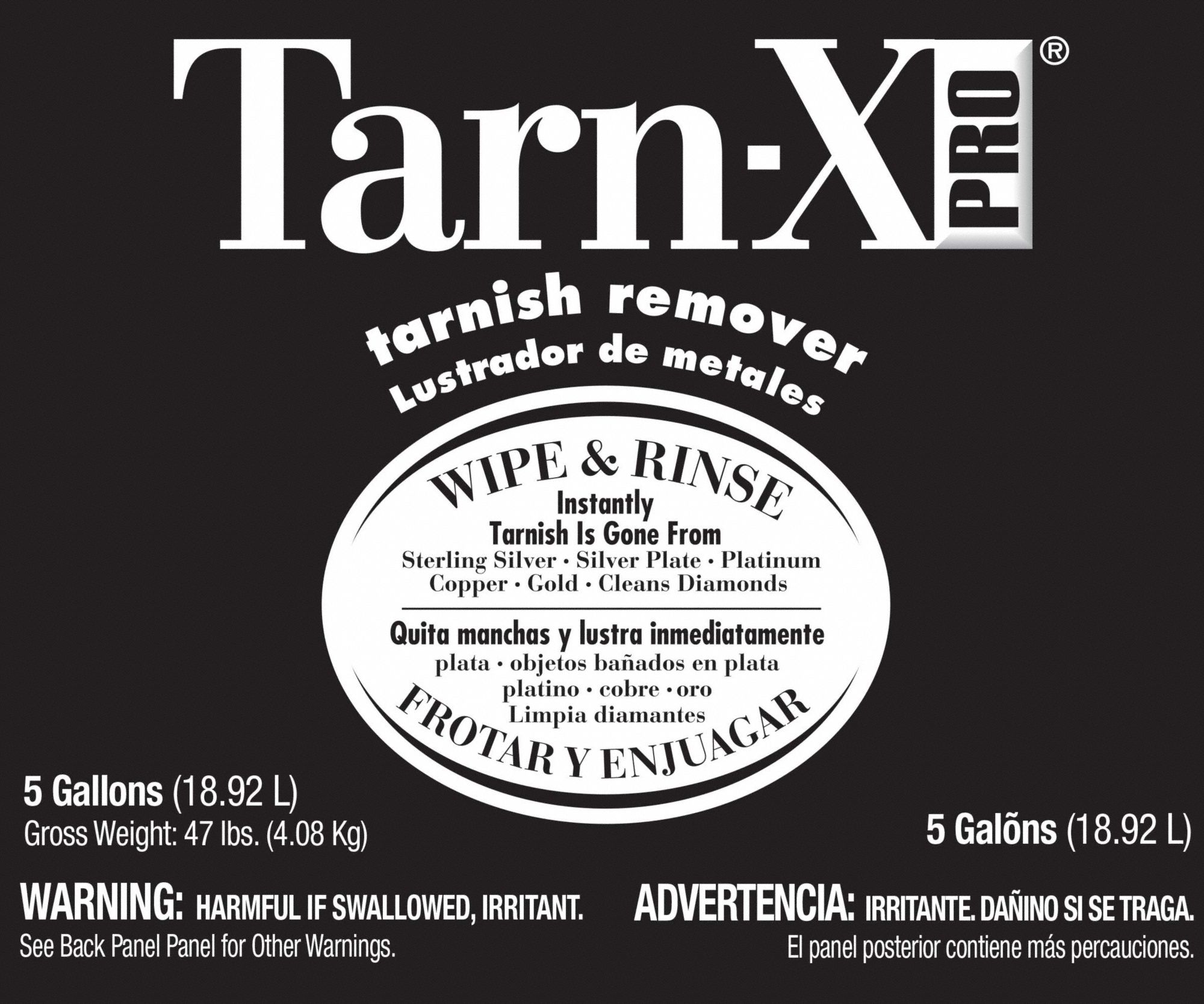 TARN-X PRO Tarnish Remover: Bucket, 5 gal Container Size, Ready to Use ...