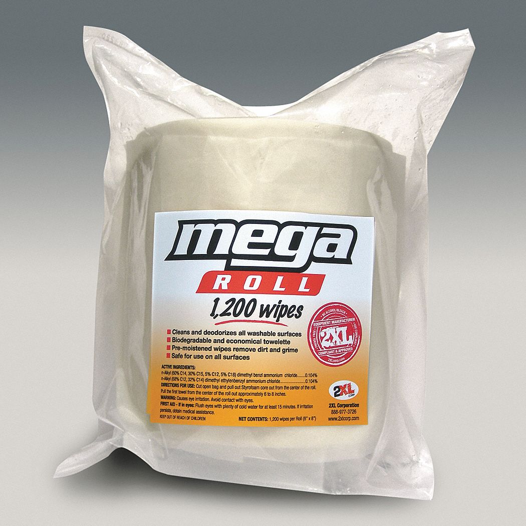 CARE WIPES, Bag, 1,200 ct Container Size, Wet Cleaning Wipes - 4LGJ6 ...