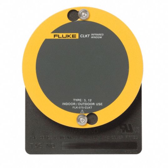 FLUKE, Viewing Panes, 2,552°F Optic Max Temp, 3" Round Infrared Window ...