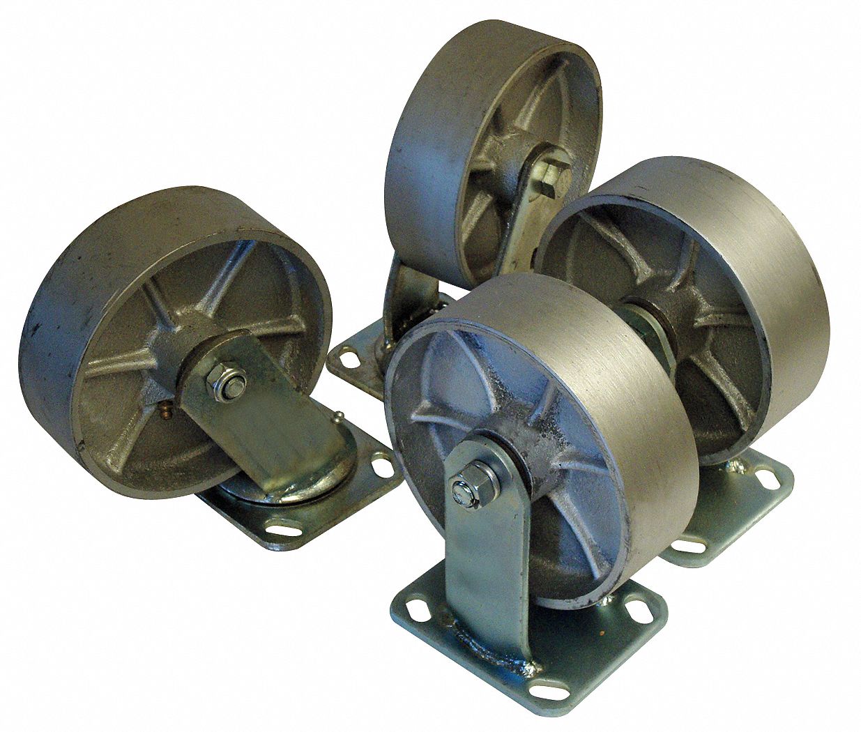 GRAINGER APPROVED PLATE CASTER KIT,STEEL,6",4400 LBS. - Plate Casters ...