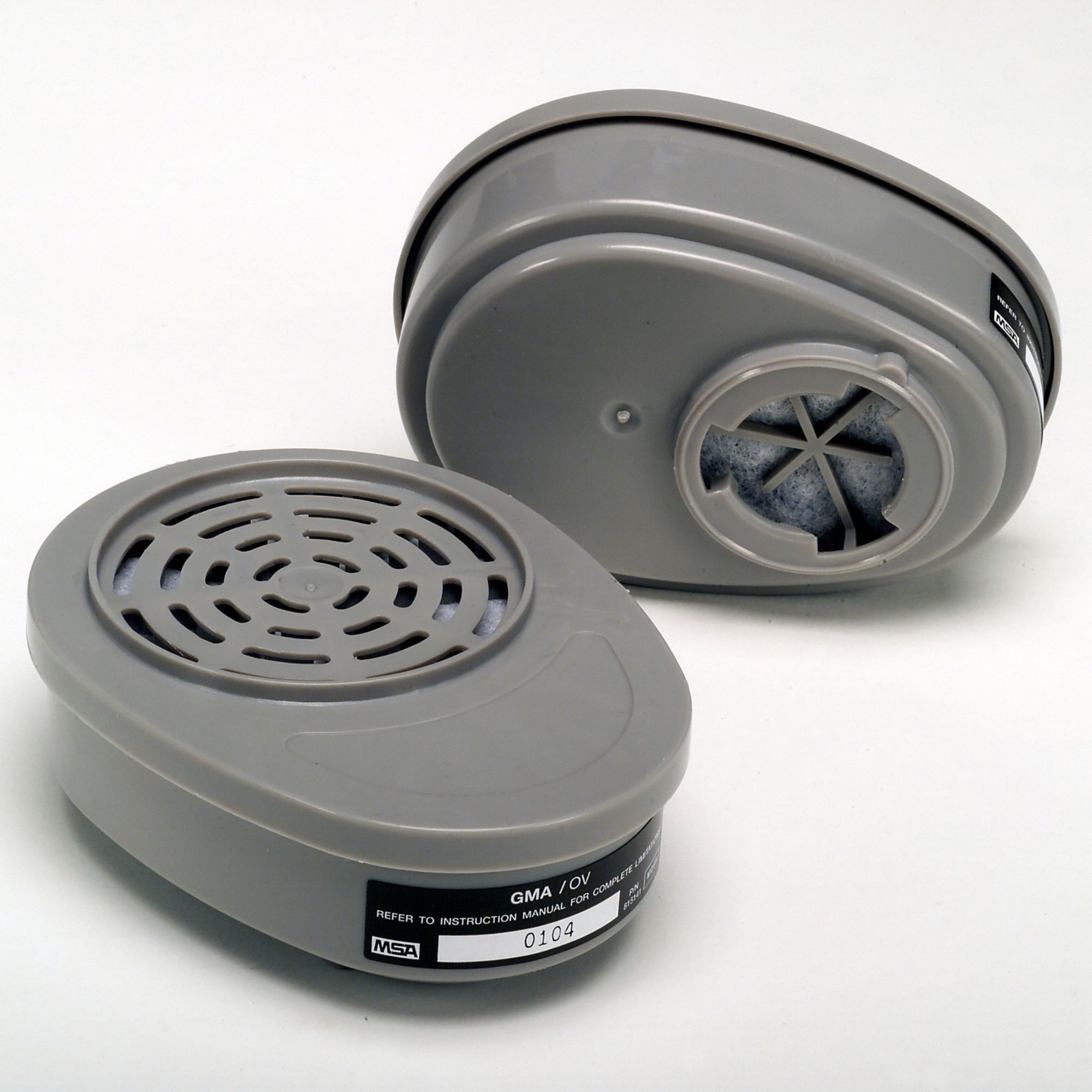 MSA Cartridge: Organic Vapor (OV), Black Color, Bayonet, Air Purifying ...