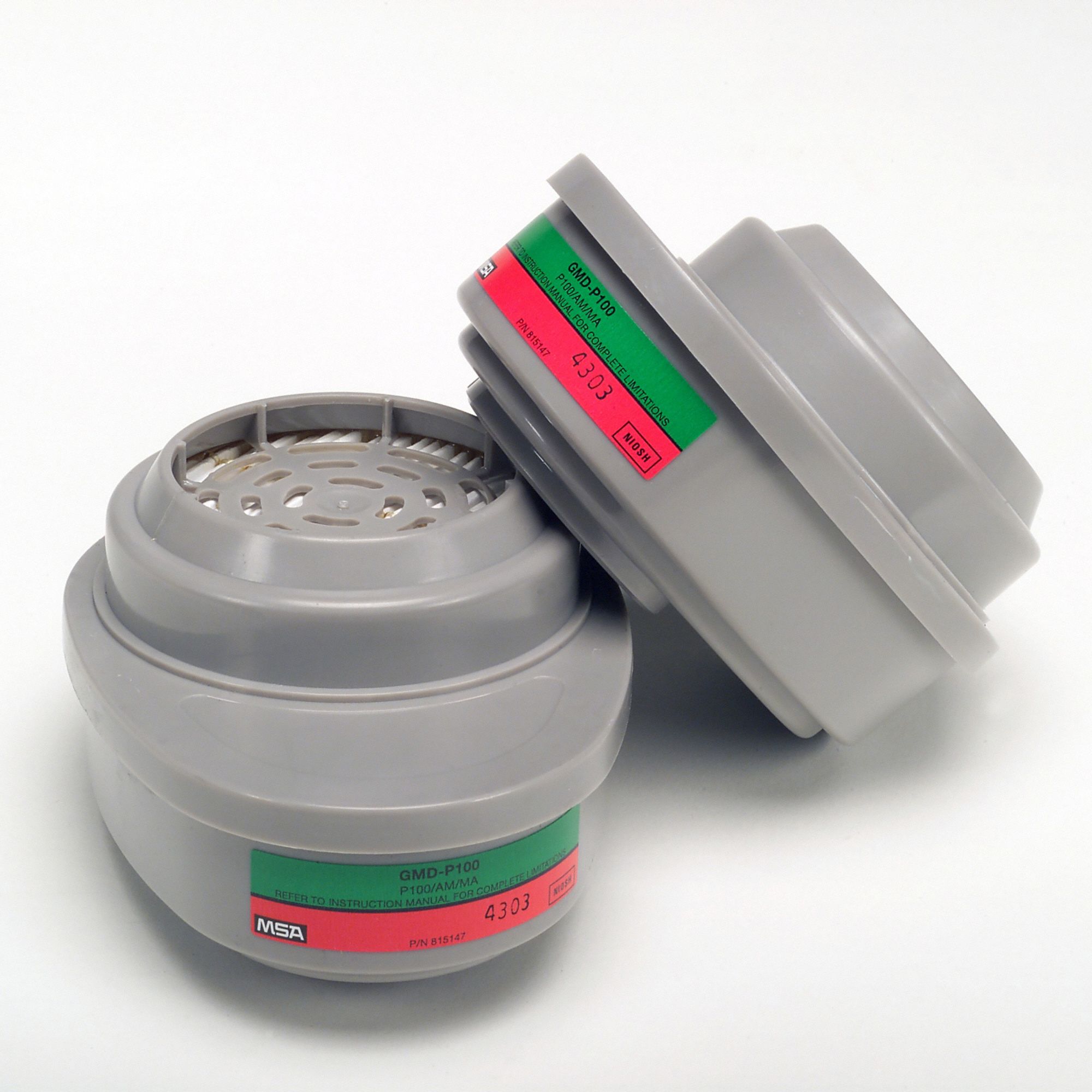 MSA Combination Cartridge/Filter: Ammonia (AM)/Methylamine (MA)/P100 ...