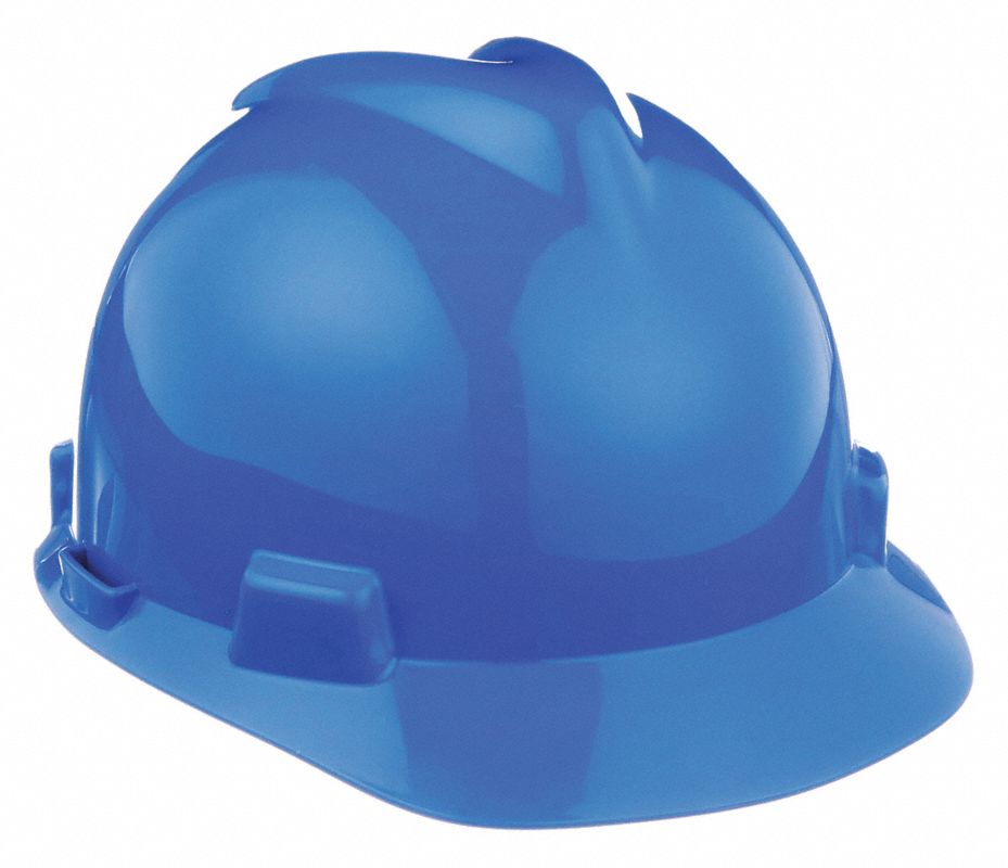 MSA Casco de Seguridad, Tipo 1, Clase E, Visera, 4, Azul, Pasador ...