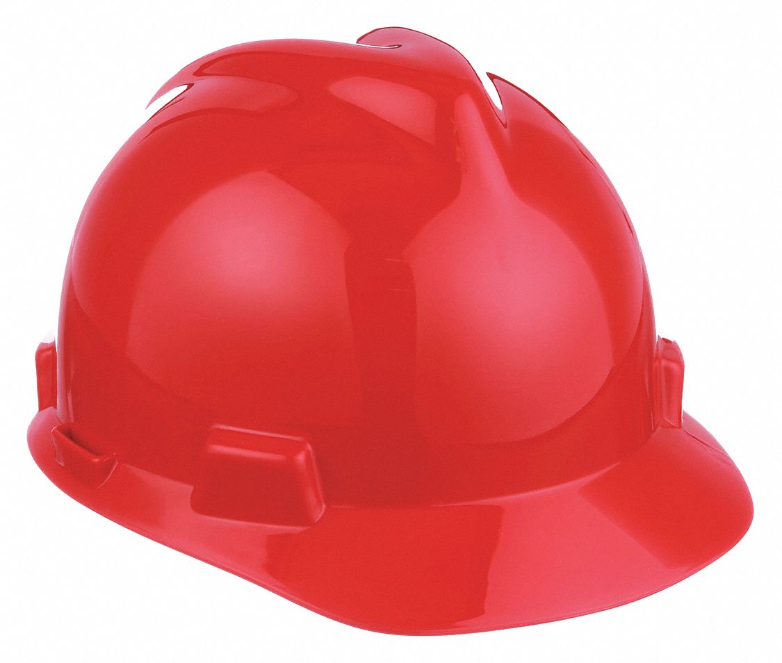MSA, Red, No Graphics, Hard Hat - 4LN85|463947 - Grainger