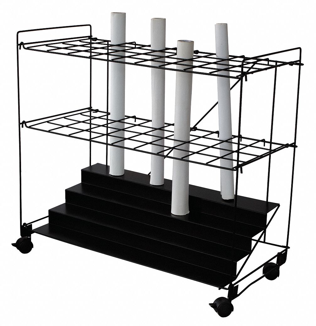 Mobile Roll File,36 Compartments - Grainger