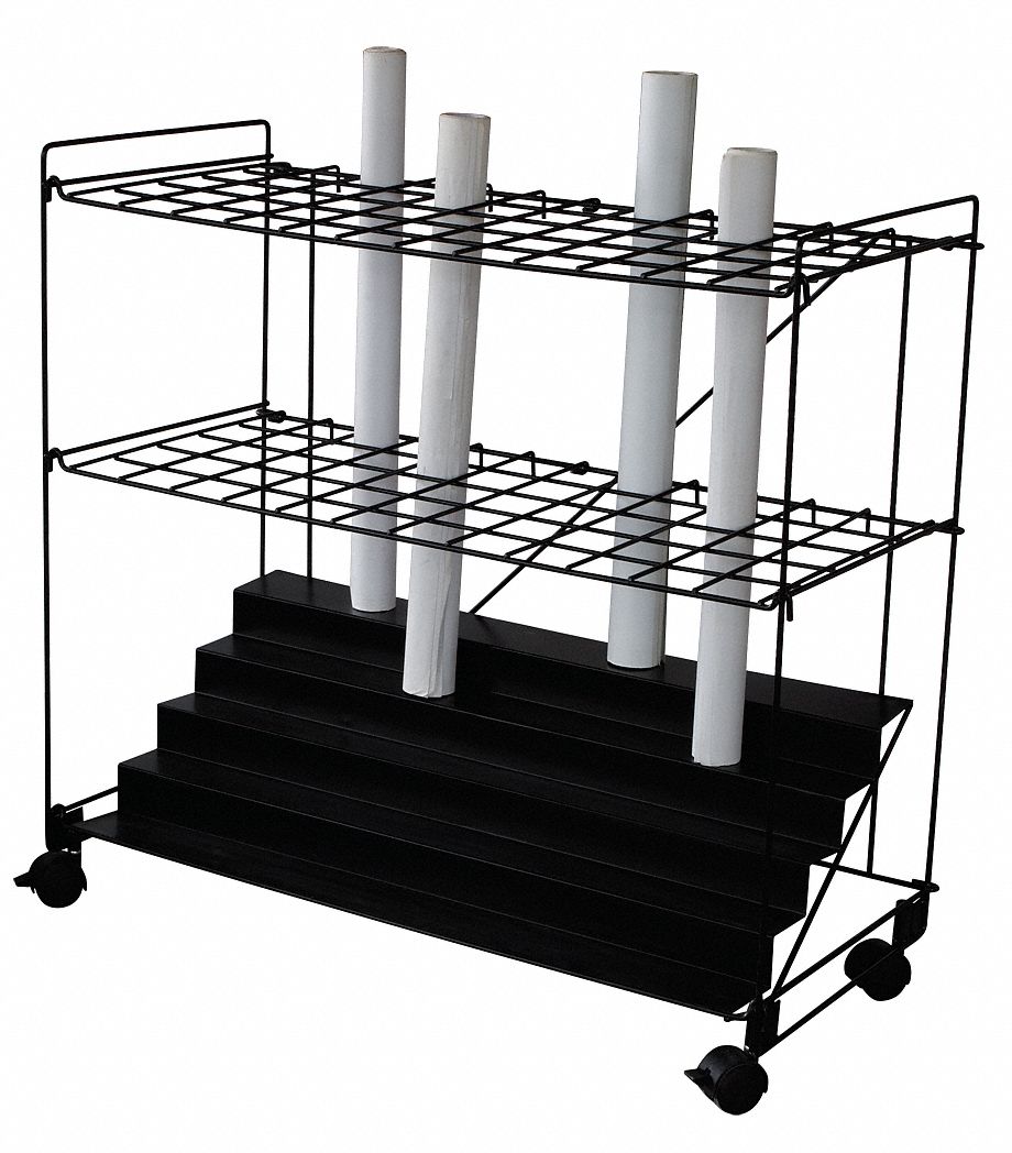 Mobile Roll File,60 Compartments - Grainger
