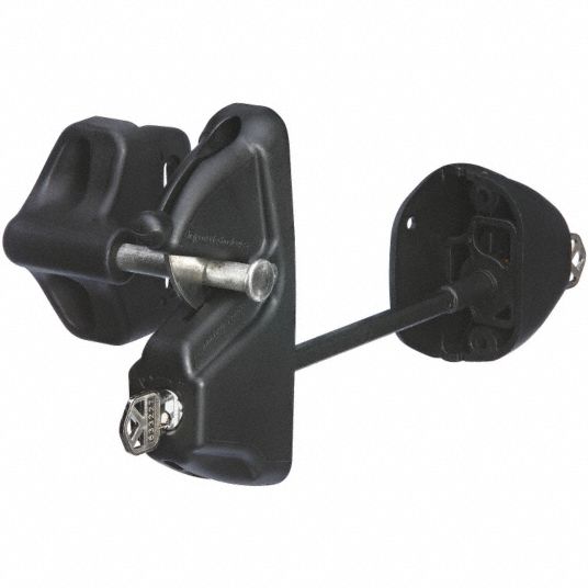Gate Latch,3-15/16 In. W,Black - Grainger