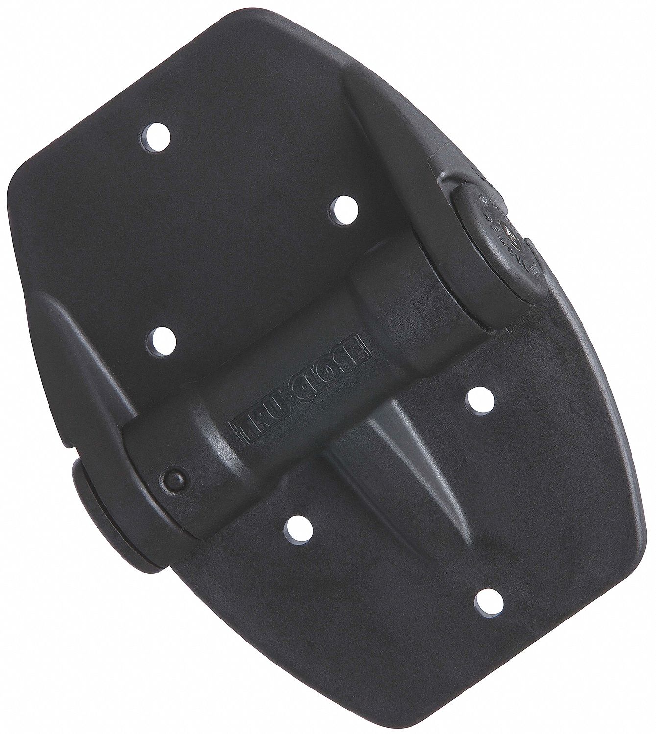 Spring Hinge With Holes, Black Matte Finish, Rounded Corners, 3 9/16 in ...