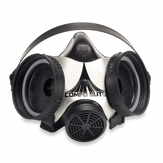 MSA Half Mask Respirator, S, Facepiece Material Silicone - 4MD94|490492 ...