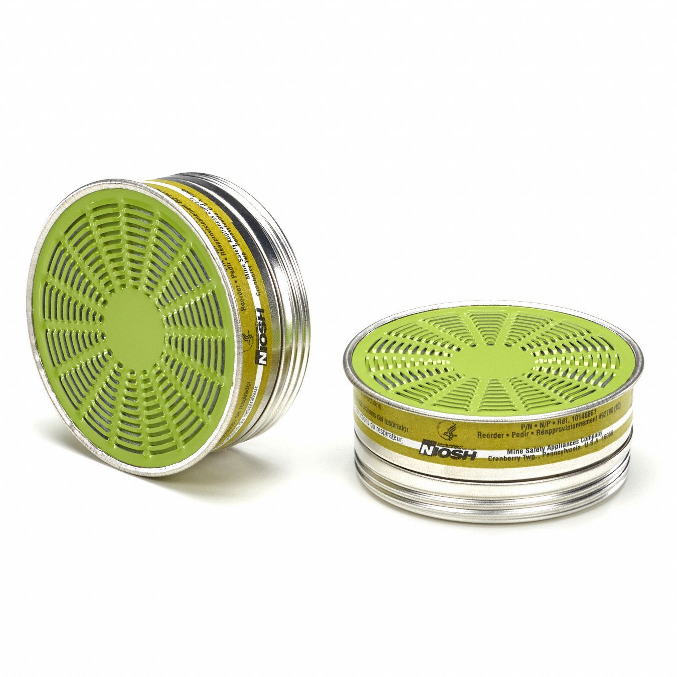 MSA Cartridge: Olive Color, MSA Comfo Twin-Cartridge Series, Threaded ...