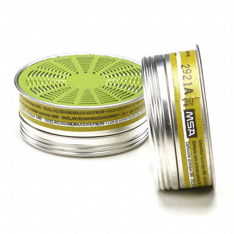 MSA Cartridge: Olive Color, MSA Comfo Twin-Cartridge Series, Threaded ...