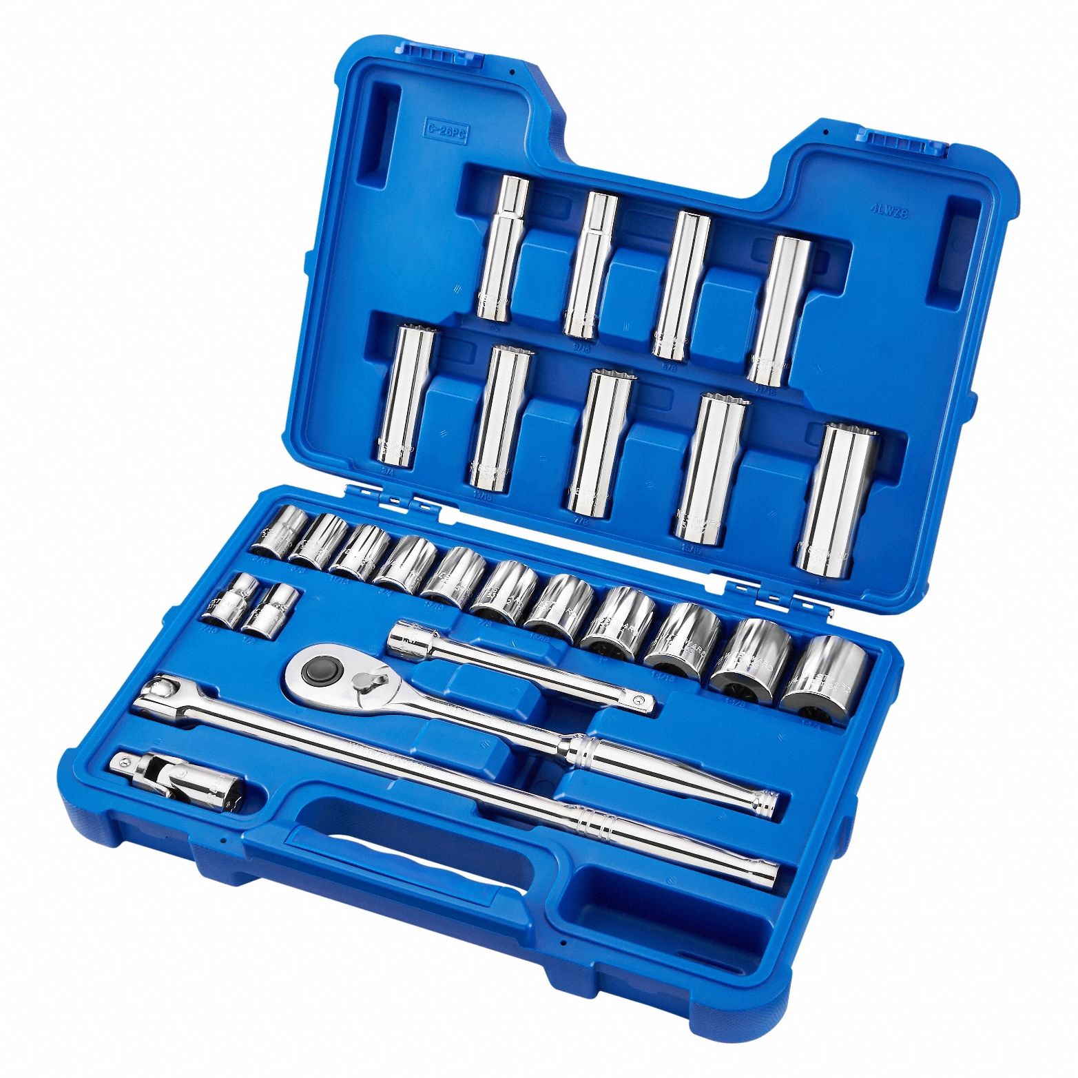 WESTWARD, 1/2 in Drive, 26 Piece, Socket Wrench Set - 4LWZ8|4LWZ8 ...