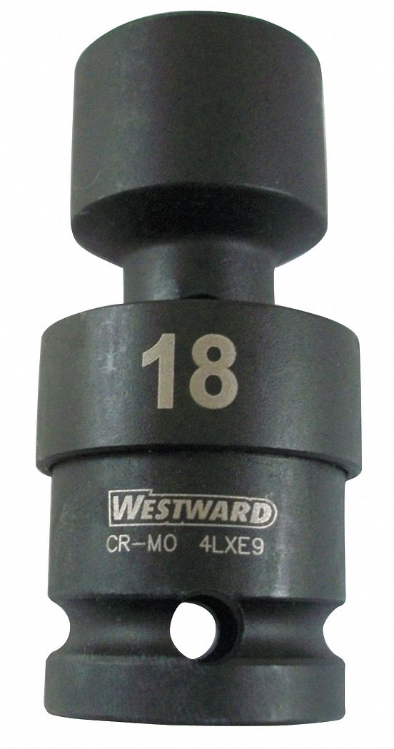 Flex Impact Socket, Drive Size 1/2 in - Grainger