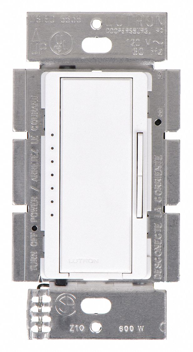 LUTRON Atnuador d/Ilmina,Incande/Halógno,Blanco - Atenuadores de ...