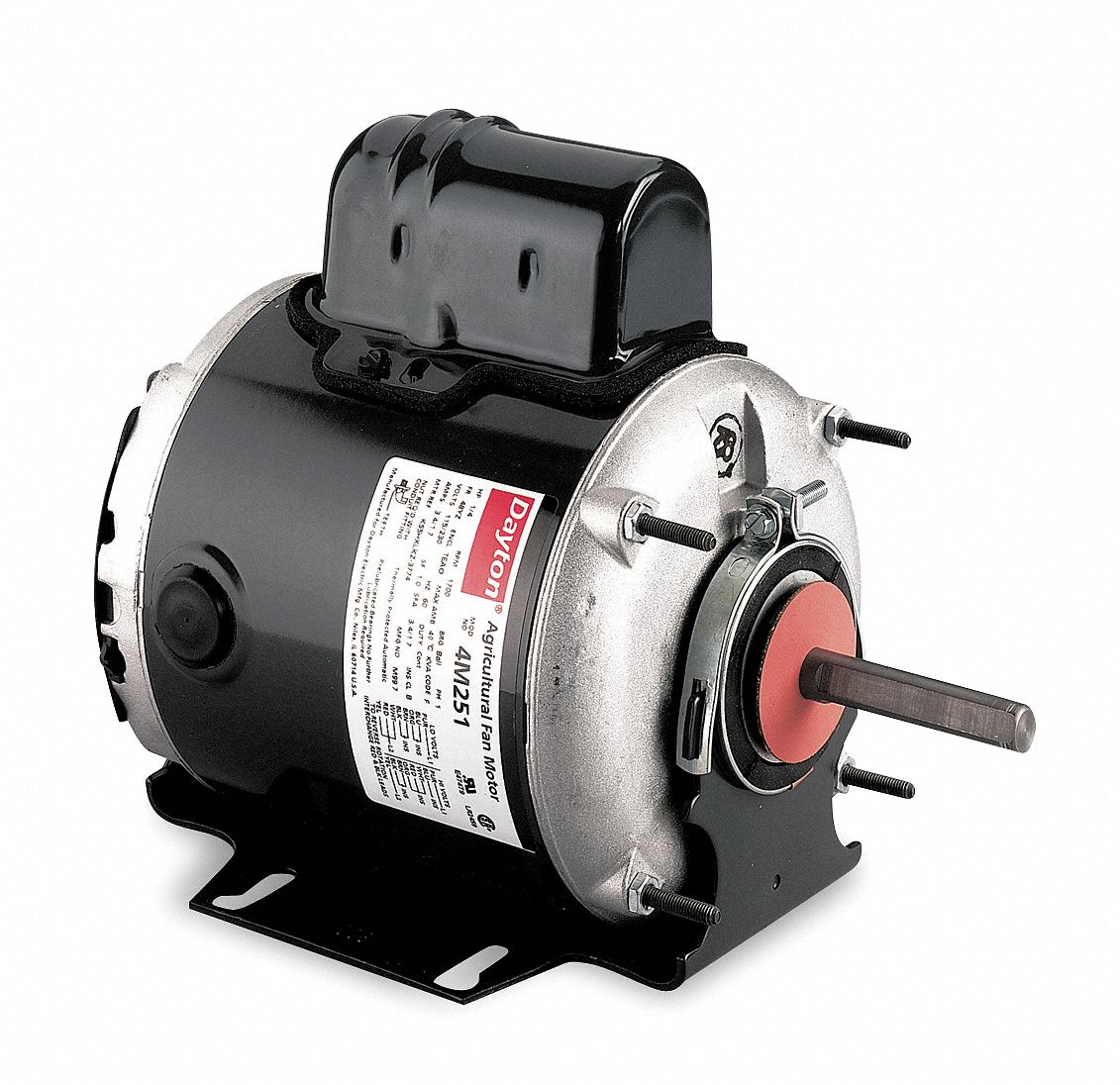 Agricultural Fan Motor, 1/4 HP, Nameplate RPM 1700, Voltage 115/230 ...