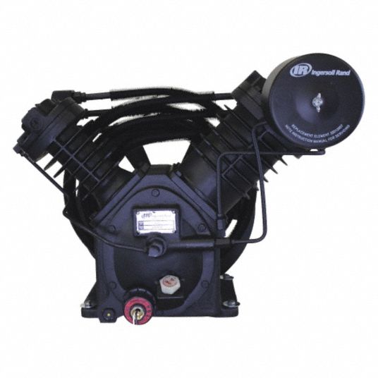 INGERSOLL RAND, Splash Lubricated, 2 Stage, Air Compressor Pump - 4M392 ...