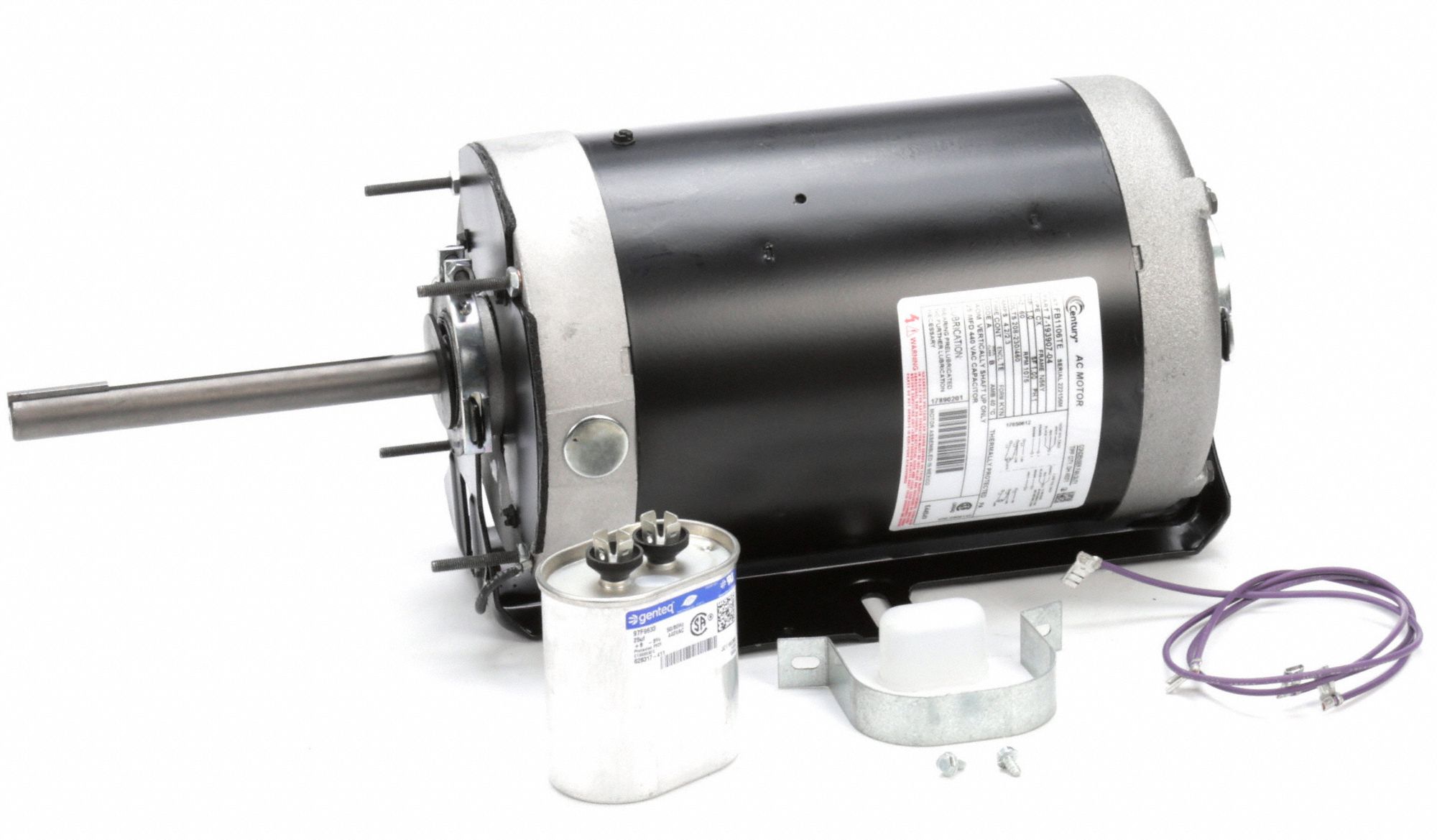 CENTURY Condenser Fan Motor: Cradle Base Mount, Totally Enclosed Air ...