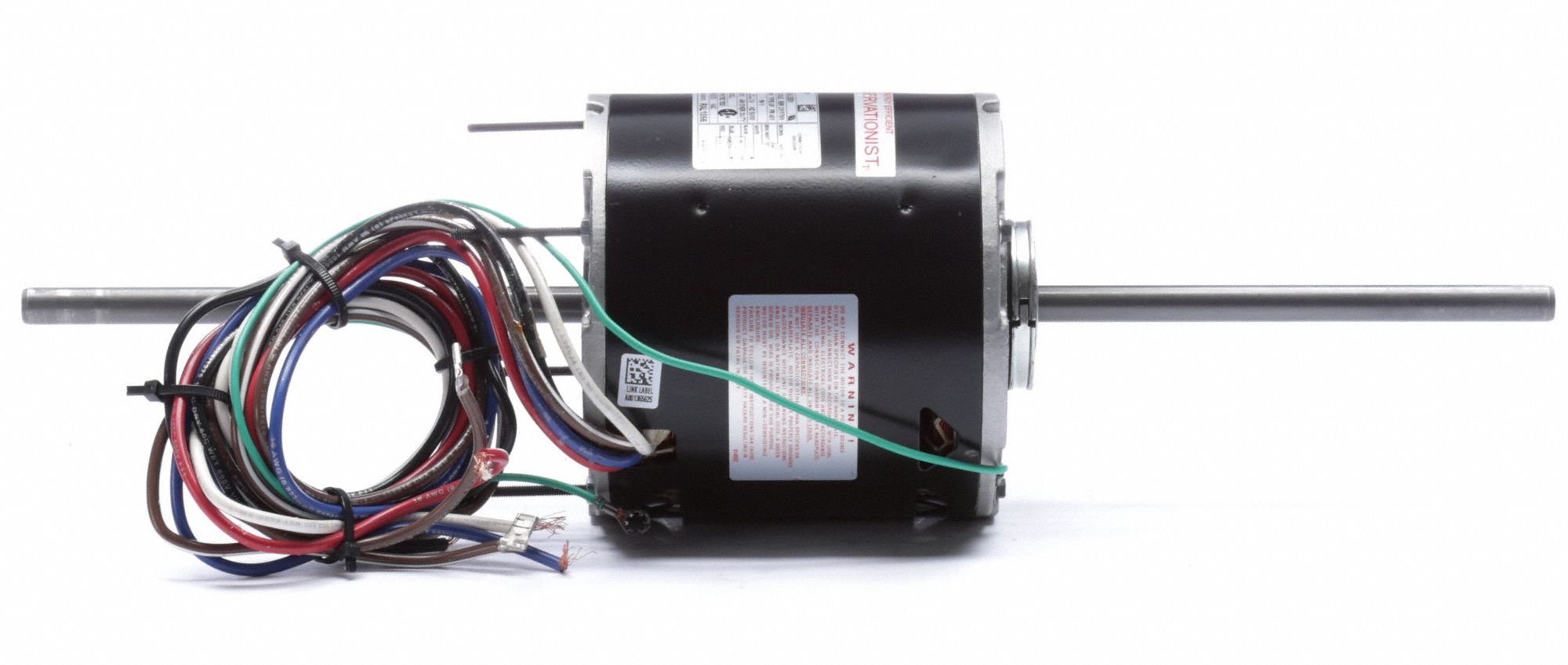 CENTURY Room Air Conditioner Motor: 3 Speed, 1/2 HP, 1,075 Nameplate ...