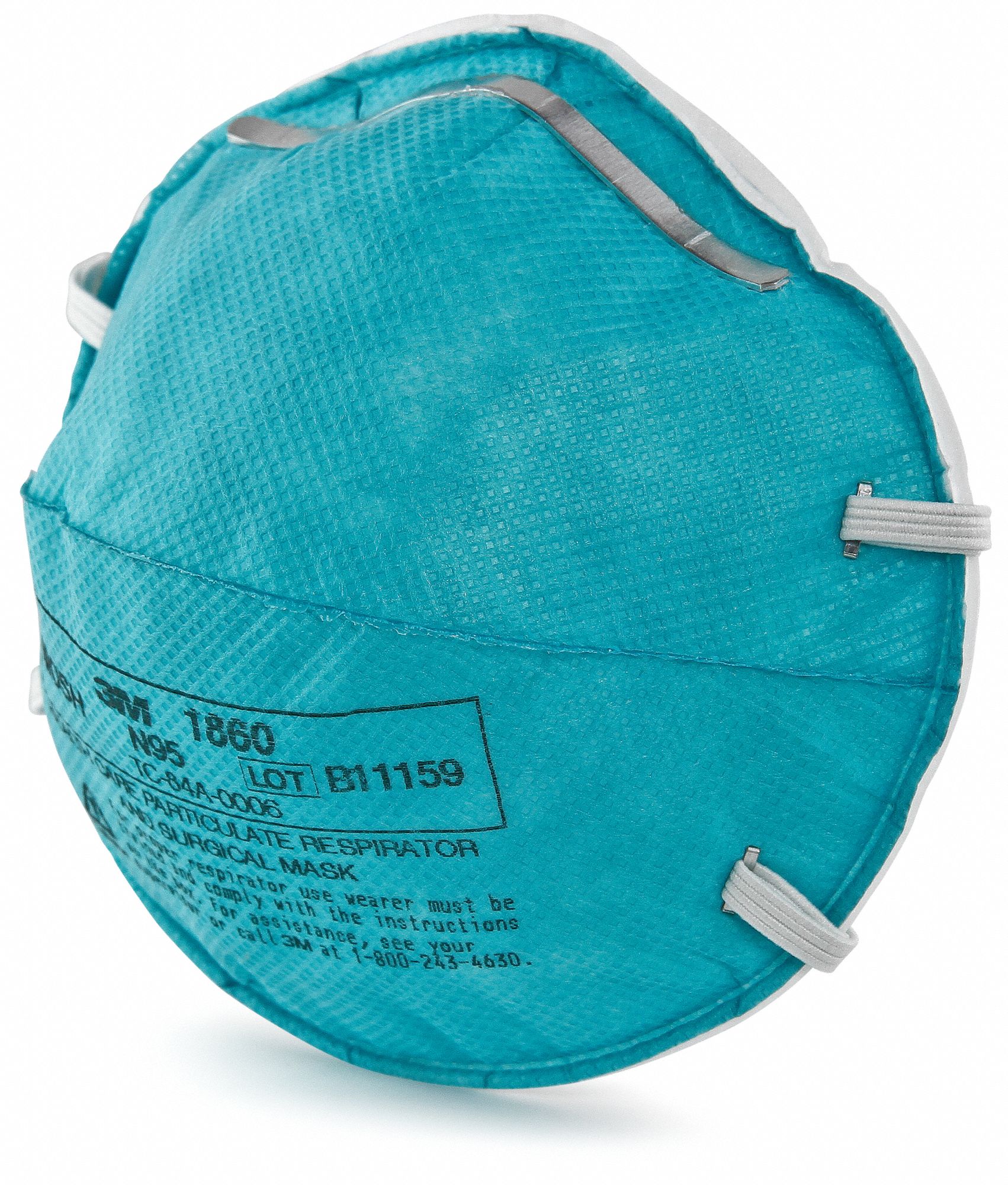 3M Disposable Respirator: Level 2, Molded, M Mask Size, Dual, Non-Adj ...