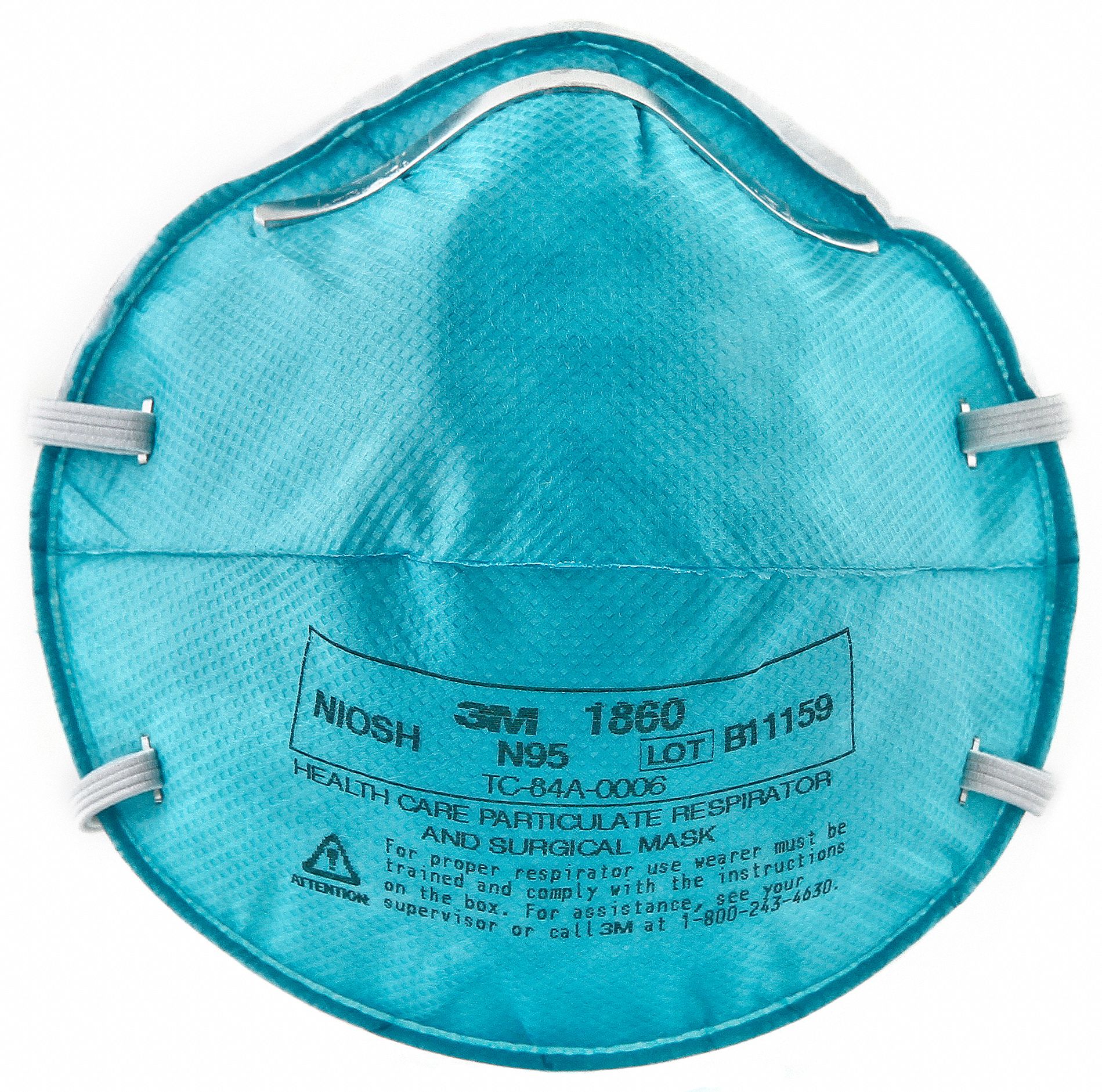 3M Disposable Respirator: Level 2, Molded, M Mask Size, Dual, Non-Adj ...