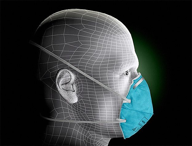3M Disposable Respirator: Level 2, Molded, M Mask Size, Dual, Non-Adj ...