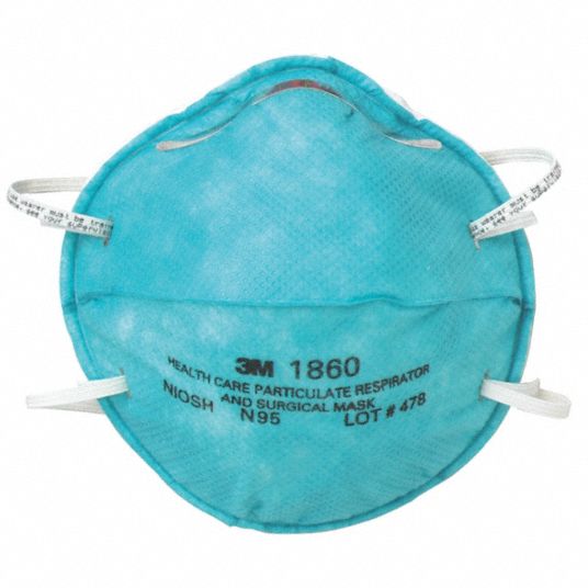 3M Disposable Respirator: Level 2, Molded, M Mask Size, Dual, Non-Adj ...
