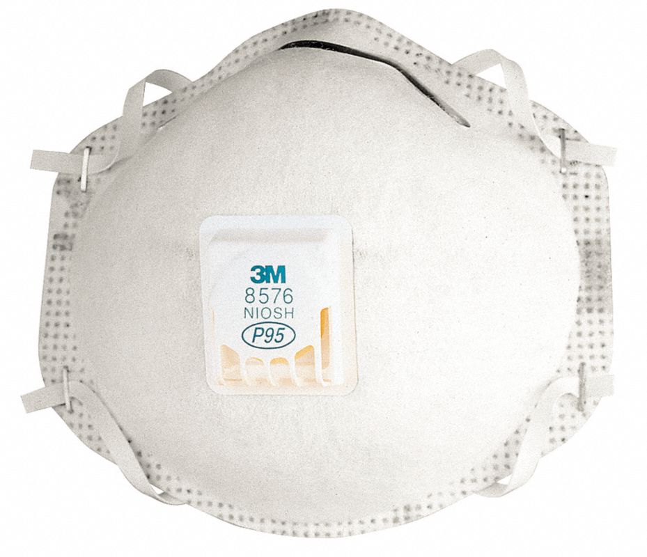3M Mascarilla Desechable Gas Ácido Molesto , P95 con arnés Doble No Ajustable , Blanco Talla ...