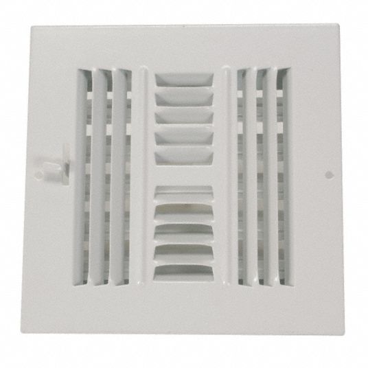 Ceiling or Wall, 7 3/4 in H, Sidewall/Ceiling Register - 4MJH1|4MJH1 ...