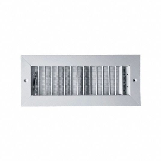 Ceiling or Wall, 5 7/8 in H, Sidewall/Ceiling Register - 4MJK2|4MJK2 ...
