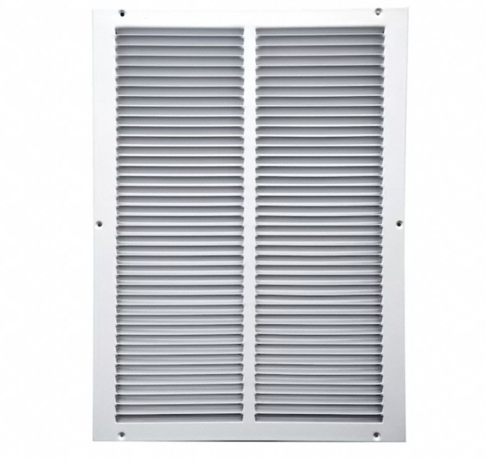 Louvered Grille, White, Return Air Grille - 4MJN8|4MJN8 - Grainger
