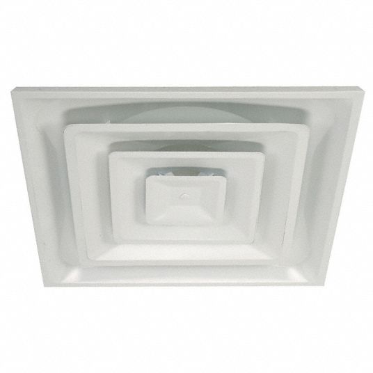 GRAINGER APPROVED Ceiling Diffuser, 3 Cone, 12 in Diffuser Duct Size ...