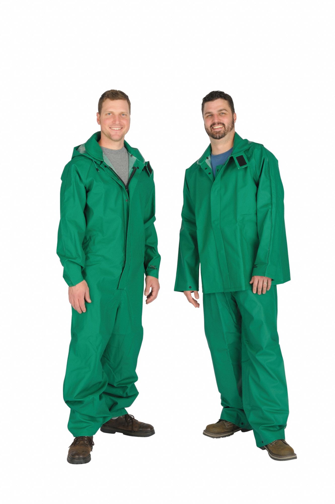CONDOR FR Coverall Rain Suit, Green, 4XL - 1FBA3|1FBA3 - Grainger