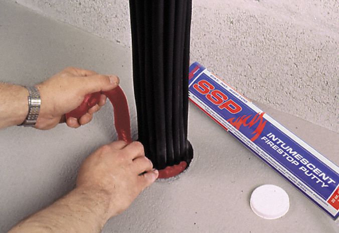 STI Firestop Putty, 36 cu in Tube, Up to 3 hr Fire Rating, Red - 4MM46 ...