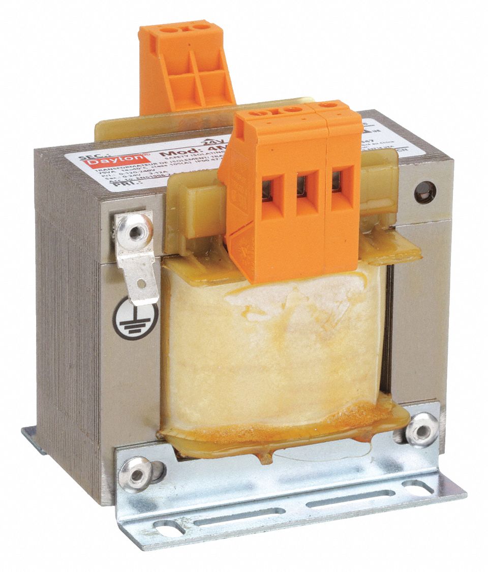 DAYTON Transformador de Control, Clasificación VA 75VA, Voltaje de Entrada 120/240VCA, Voltaje ...