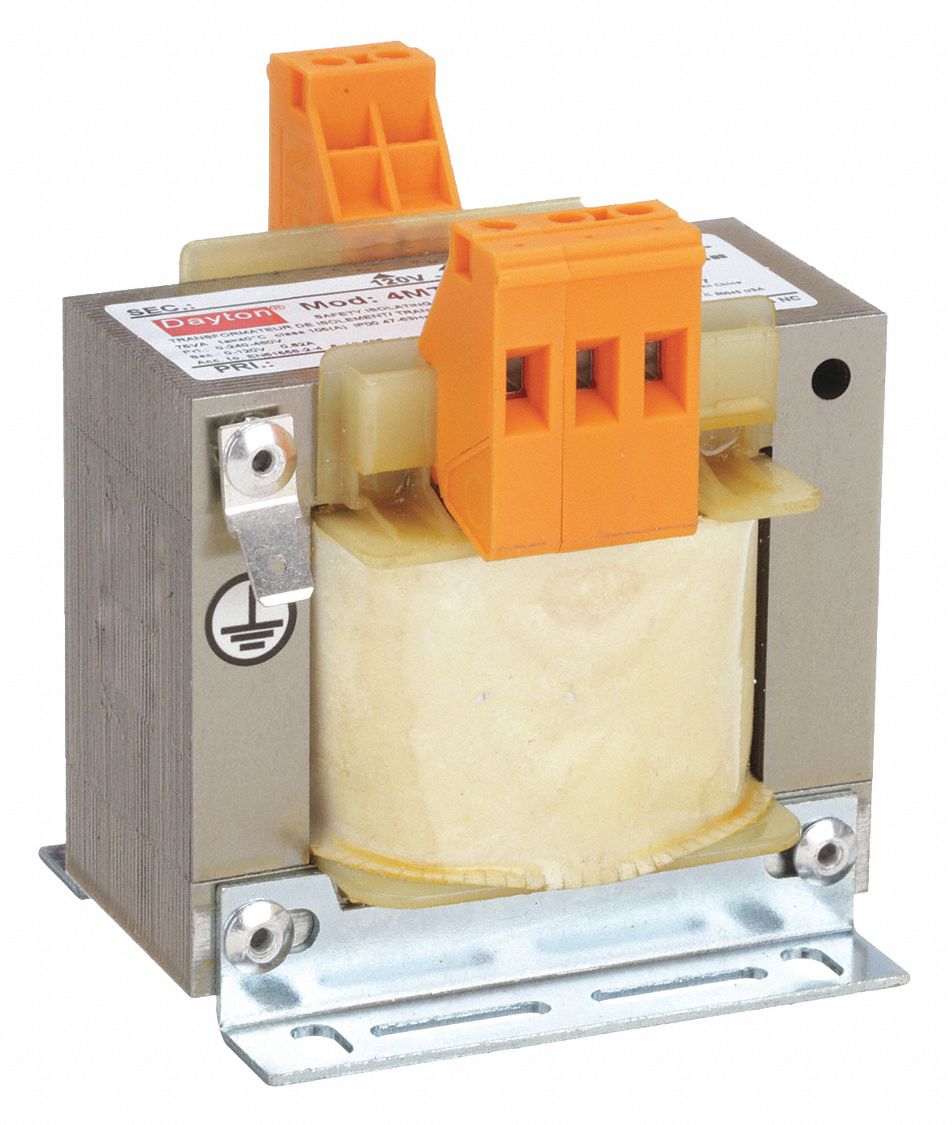 DAYTON Transformador de Control, Clasificación VA 75VA, Voltaje de Entrada 240/480VCA, Voltaje ...