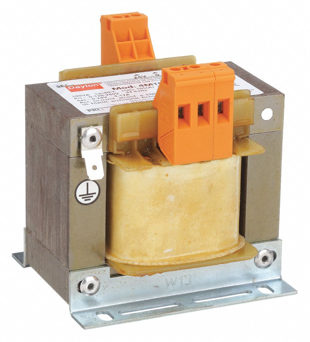 DAYTON Transformador de Control, Clasificación VA 100VA, Voltaje de Entrada 120/240VCA, Voltaje ...
