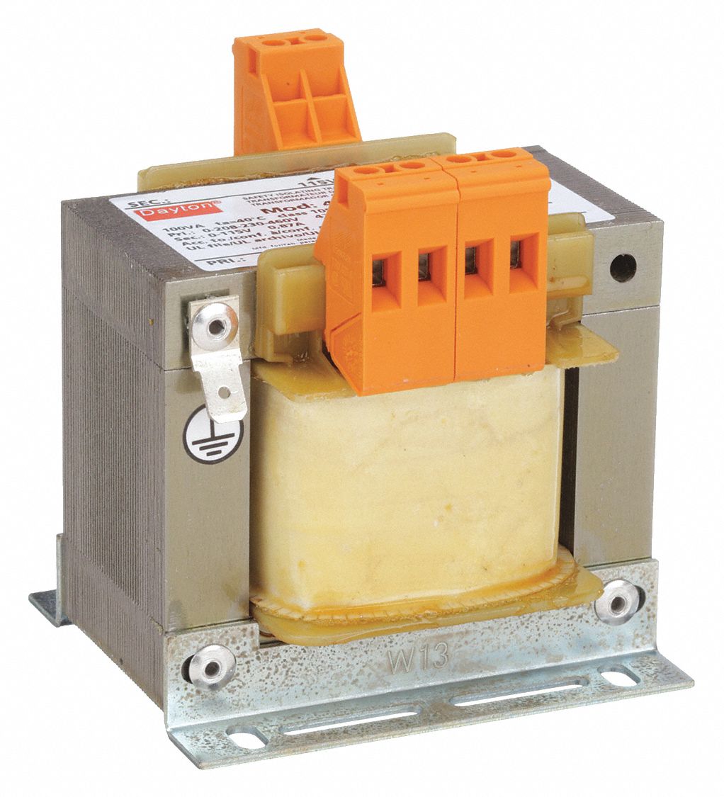 DAYTON Transformador de Control, Clasificación VA 100VA, Voltaje de Entrada 208/240/480VCA ...