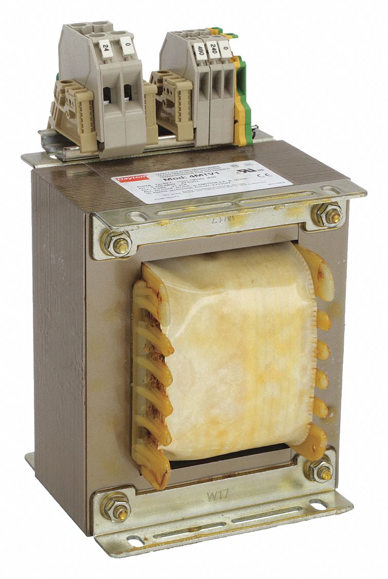 DAYTON, 240V AC/480V AC, 24V AC, Control Transformer - 4MTV1|4MTV1 ...