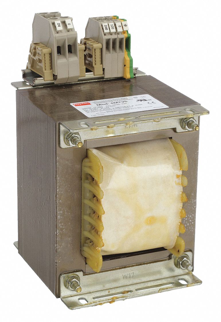 Control Transformer, 120 V AC, 240 V AC, 24 V AC, 1k VA - Grainger