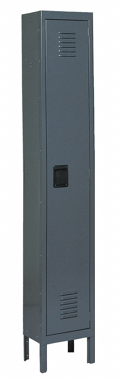 12 in x 12 in x 60 in, Louvered, Wardrobe Locker - 4MTY7|4MTY7 - Grainger