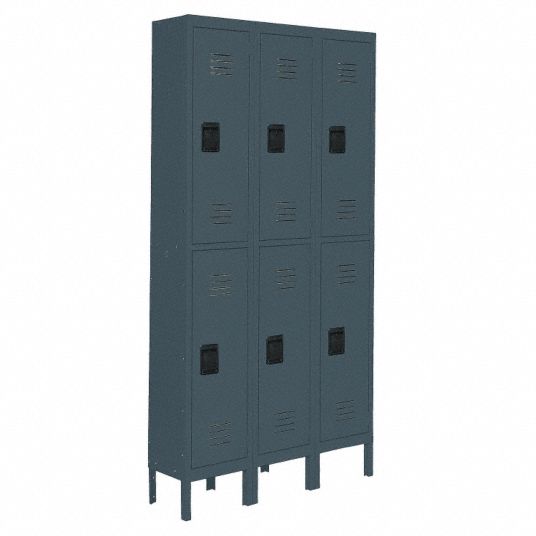 36 in x 18 in x 78 in, Louvered, Wardrobe Locker - 4MUC9|4MUC9 - Grainger