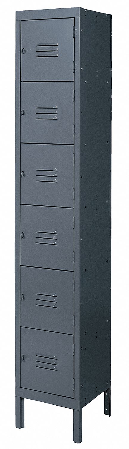 12 in x 12 in x 78 in, Louvered, Box Locker - 4MUD9|4MUD9 - Grainger