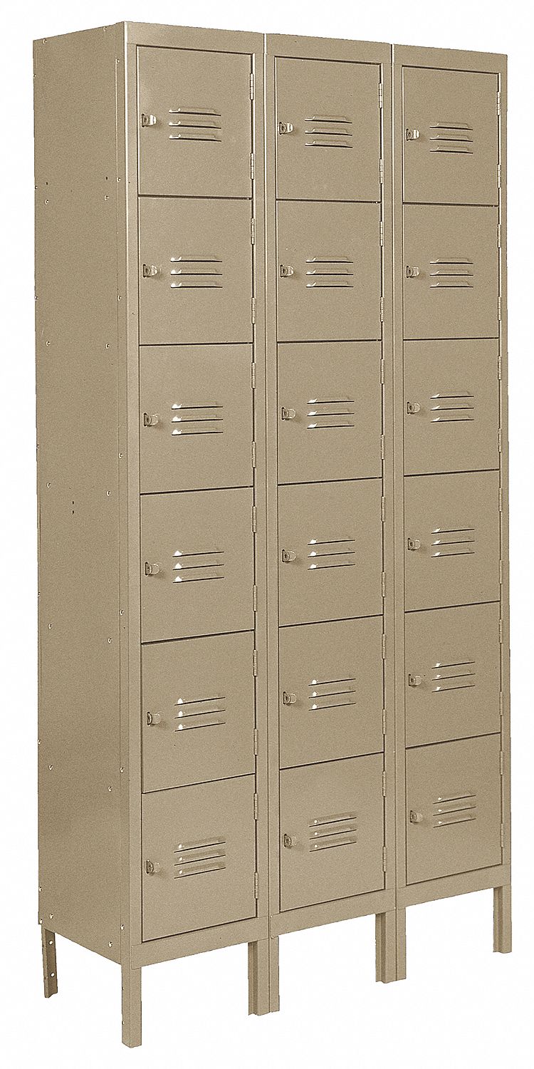 36 in x 12 in x 78 in, Louvered, Box Locker - 4MUK1|4MUK1 - Grainger
