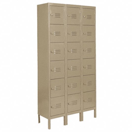 36 in x 12 in x 78 in, Louvered, Box Locker - 4MUK1|4MUK1 - Grainger