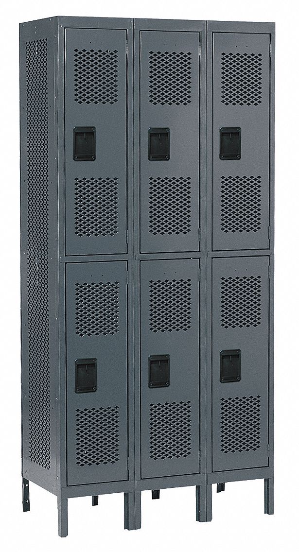 36 in x 18 in x 78 in, Louvered, Wardrobe Locker - 4MUT3|4MUT3 - Grainger