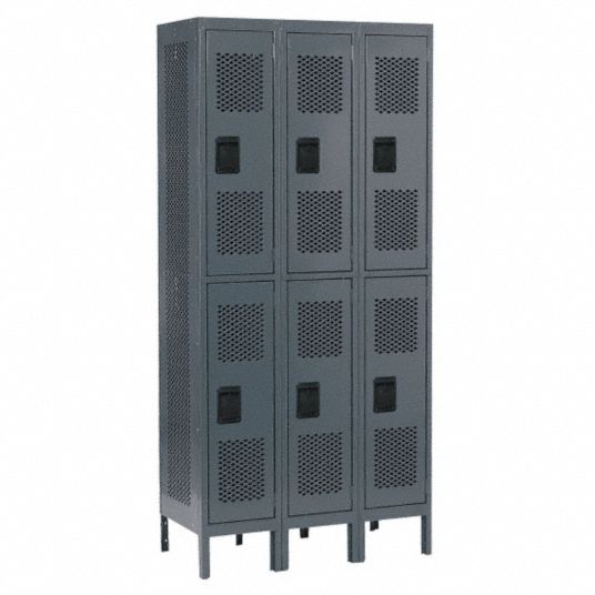 36 in x 18 in x 78 in, Louvered, Wardrobe Locker - 4MUT3|4MUT3 - Grainger