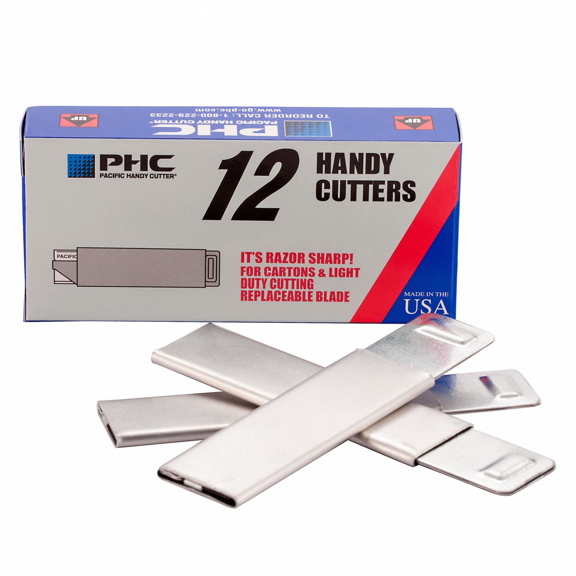 PACIFIC HANDY CUTTER, INC Box Cutter: 4 1/2 in Overall Lg, Steel Std ...