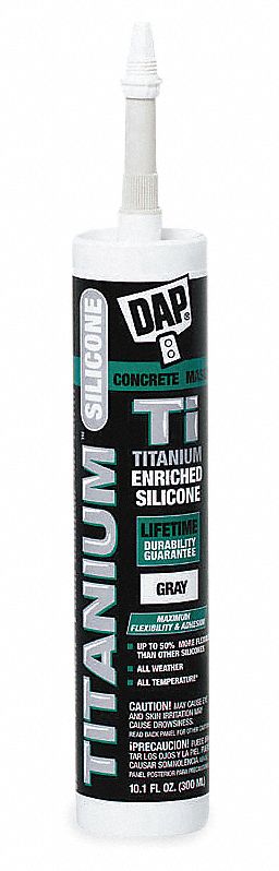 DAP Gray Silicone Sealant, 10.1 oz. Cartridge - 4MY70|70798-08675 - Grainger