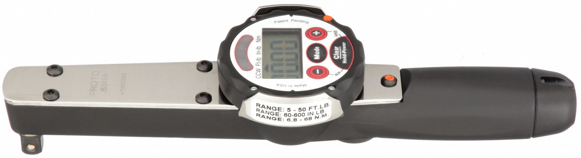 PROTO Electronic Torque Wrench: Foot-Pound/Inch-Pound/Newton-Meter, 5 ...